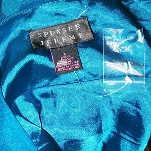 Spenser Jeremy | Tops | Spenser Jeremy Blue Silk Chiffon Tank | Poshmark